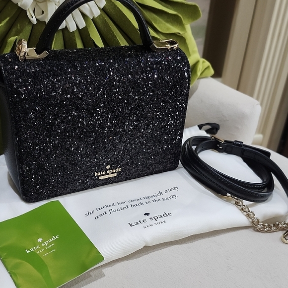 kate spade | Bags | Kate Spade Black Glitter Mini Bag Crossbody | Poshmark